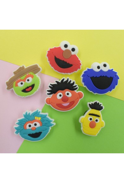 Susam Sokağı Crocs Terlik Süsü 6'lı Set