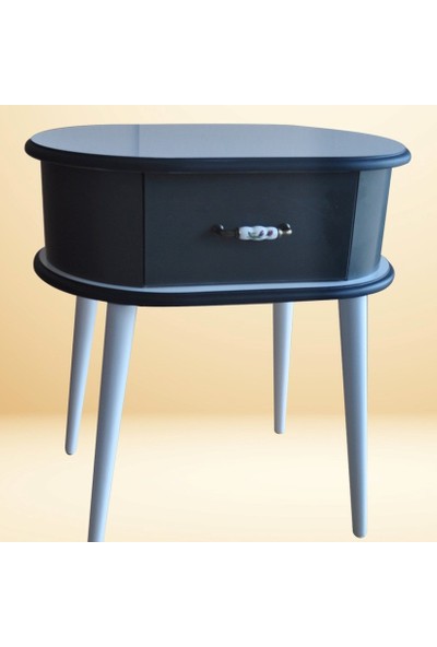 Çekmeçeli Yan Sehpa Iki Renkli