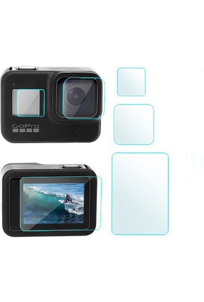 Ayex Hero 8 Temperli Cam Ekran Koruyucu Gopro Hero 8 Uyumlu Ayex Hero 8 Temperli Cam Ekran Koruyucu Gopro Hero 8 Uyumlu