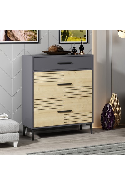 Cantek Çok Amaçlı Lazer Desenli Modern Alberto Konsol Antrasit-Safirmeşe Cantek Çok Amaçlı Lazer Desenli Modern Alberto Konsol Antrasit-Safirmeşe