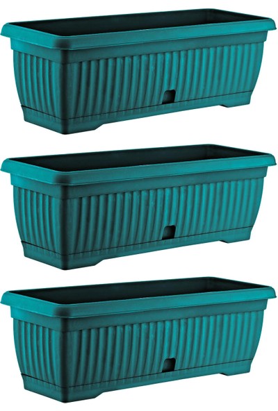 Localshop Yeşil 11LT Uzun Botanik Saksı Çiçek Saksısı 3 Adet US510 Localshop Yeşil 11LT Uzun Botanik Saksı Çiçek Saksısı 3 Adet US510