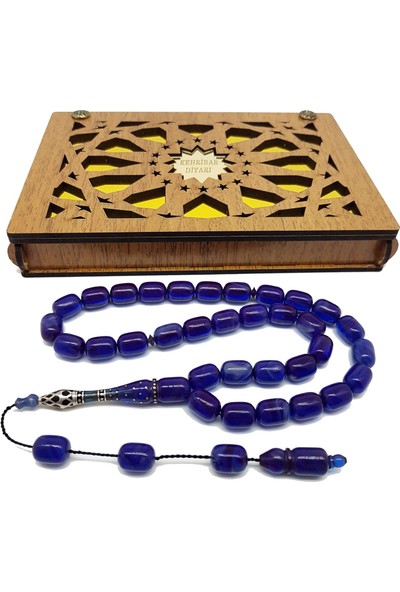 Kehribar Diyarı Imame Gümüş Nakkaş Sıkma Kehribar Tesbih