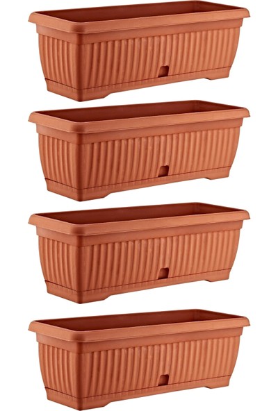 Mark Galery Botanik Uzun Saksı 6 L Toprak Rengi 4 Adet US310T Mark Galery Botanik Uzun Saksı 6 L Toprak Rengi 4 Adet US310T