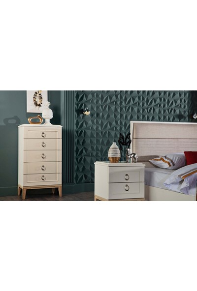 Bellona Vilza Şifonyer Opak Beyaz