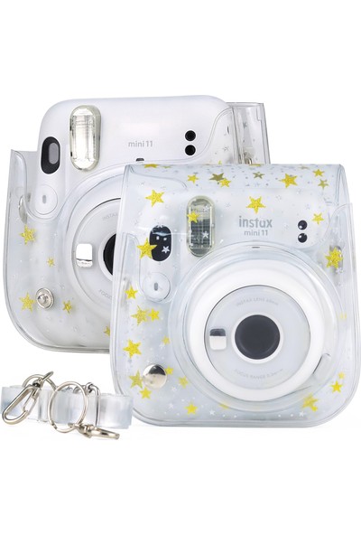 Zshskj Yıldız Kristal Pvc Sert Kılıf Kamera Çantası Fujıfılm Instax Mini 11 Için Omuz Askılı (Yurt Dışından) Zshskj Yıldız Kristal Pvc Sert Kılıf Kamera Çantası Fujıfılm Instax Mini 11 Için Omuz Askılı (Yurt Dışından)