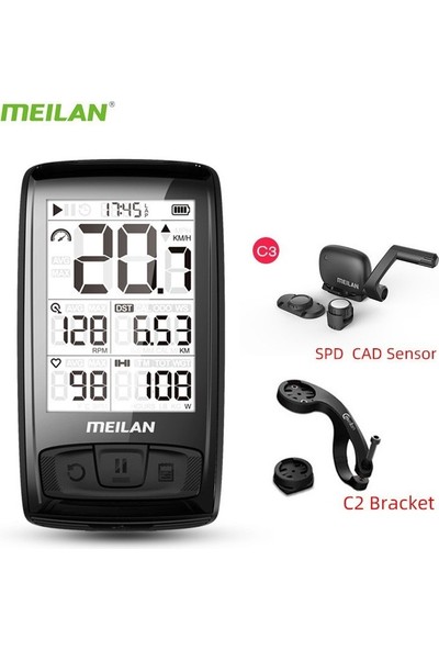 Meılan M4 Kablosuz 2.5 Inç Arkadan Aydınlatmalı LCD Ant+ Ble4.0 Bisiklet Kilometre Sayacı - Siyah (Yurt Dışından) Meılan M4 Kablosuz 2.5 Inç Arkadan Aydınlatmalı LCD Ant+ Ble4.0 Bisiklet Kilometre Sayacı - Siyah (Yurt Dışından)