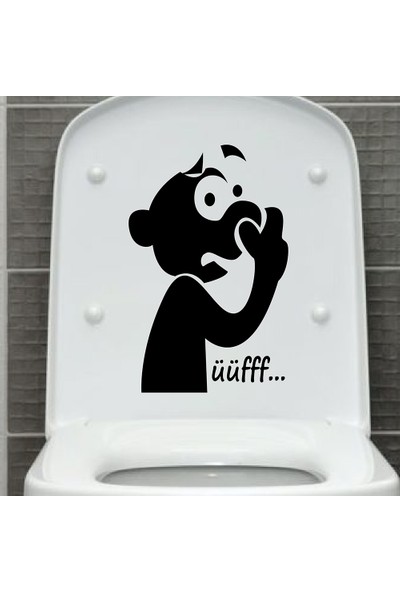 Dizayn All Komik Üff Koku Dekoratif Klozet Banyo Etiket Sticker