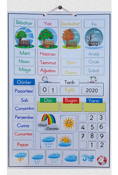 Mıknatıslı Çocuk Takvimi