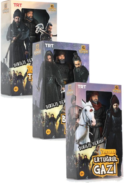 Irk Lemoon Lemoon Diriliş Ertuğrul - Bamsı Bey - Turgut Bey Aksiyon Figürü 3lü Set