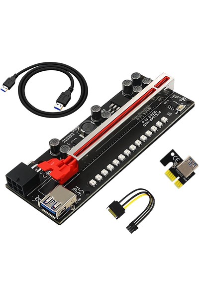 Oliver Pcı-E Pcıe Rıter VER12PRO 14X LED Grafik Kartı ile Madencilik Için LED Grafik Kartı Pcıe Rider Oliver Pcı-E Pcıe Rıter VER12PRO 14X LED Grafik Kartı ile Madencilik Için LED Grafik Kartı Pcıe Rider