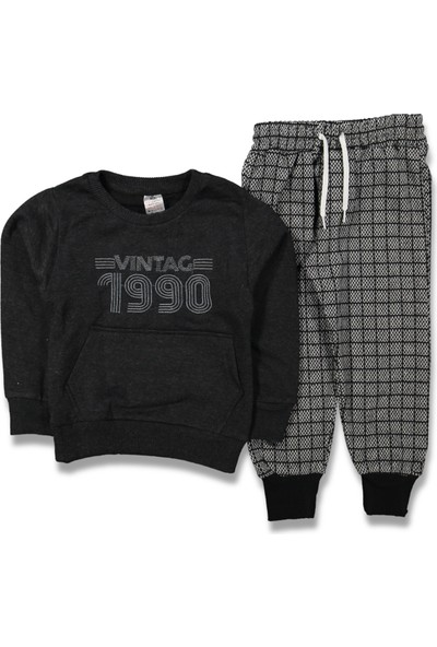 Ciks Junior Füme Renk Nakışlı 2 Parça Erkek Çocuk Takım 99019 Ciks Junior Füme Renk Nakışlı 2 Parça Erkek Çocuk Takım 99019