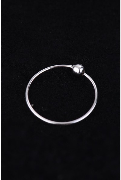 925 Ayar Gümüş Top Detaylı Halka Burun Hızması