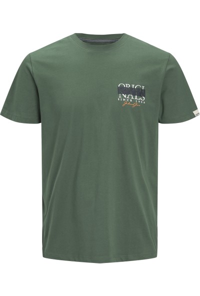 Jack & Jones Bisiklet Yaka Logo Baskili Tisört