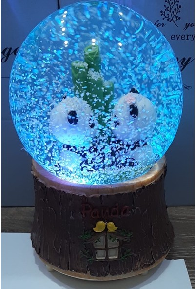 Işıklı Müzikli Püskürtmeli Kar Küresi Büyük Boy Hediyelik