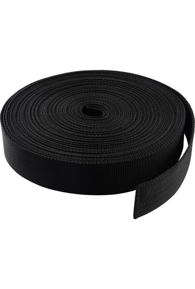 Catteo 10M Çok Fonksiyonlu Dış Mekan Naylon Paketleme Kemeri 25MM Siyah (Yurt Dışından)