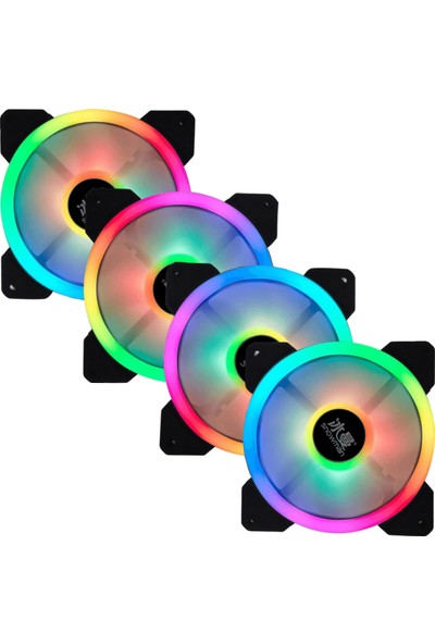 Snowman X120 Rgb Kasa Fanı 120MM x 4 Fan Kontrolcü + Kumanda Snowman X120 Rgb Kasa Fanı 120MM x 4 Fan Kontrolcü + Kumanda
