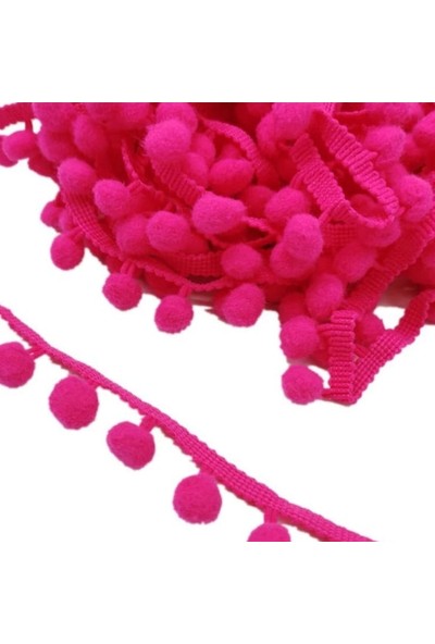 Bemsa Ponponlu Şerit 5 M. (Çok Amaçlı Kullanılır) Koyu Pembe Renk