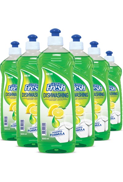 Ultra Fresh Elde Yıkama Sıvı Bulaşık Deterjanı 500 ml 6 Adet Ultra Fresh Elde Yıkama Sıvı Bulaşık Deterjanı 500 ml 6 Adet