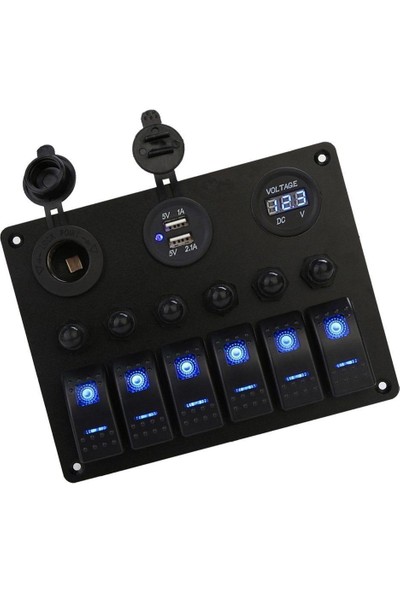 Cuticate Büyük Performans 6gang Araba Deniz Tekne Devresi Açık / Kapalı Rocker Anahtarı Paneli (Yurt Dışından) Cuticate Büyük Performans 6gang Araba Deniz Tekne Devresi Açık / Kapalı Rocker Anahtarı Paneli (Yurt Dışından)