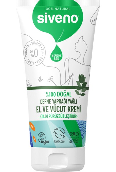 Siveno Doğal El Ve Vücut Kremi – Defne 50ml Siveno Doğal El Ve Vücut Kremi – Defne 50ml