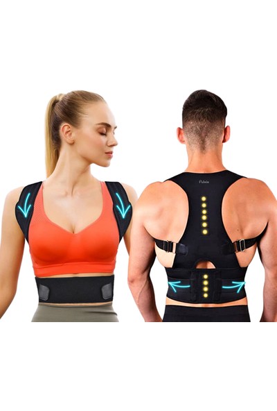 Ankaflex Medikal Kifoz Skolyoz Korsesi Kambur Önleyici Ortopedik Dik Durus Korsesi Manyetik Omuz Sırt Bel Korsesi