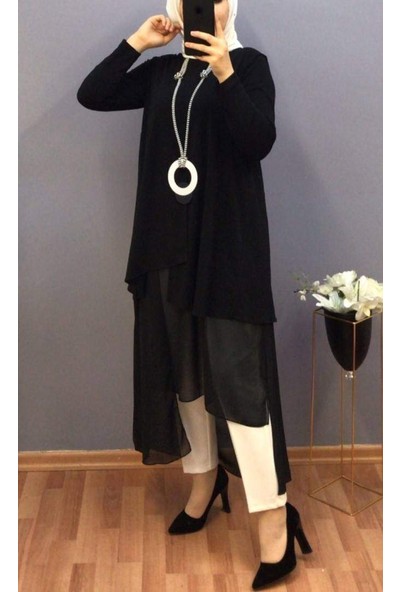 Almarwah Kadın Tül Detaylı Tunik