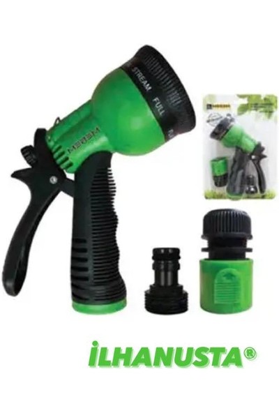 İlhan Usta 8 Fonksiyonlu Püskürtme Sulama Tabancası Seti 3'lü Set İlhan Usta 8 Fonksiyonlu Püskürtme Sulama Tabancası Seti 3'lü Set