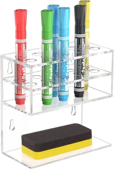 Liva Kalemlik ve Silgi Organizer - Raflı Şeffaf Pleksi