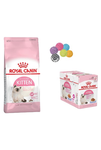 Royal Canın Kıtten 2 kg + Roal Canın Kıtten Punch 12 Adet + Oyun Topu Royal Canın Kıtten 2 kg + Roal Canın Kıtten Punch 12 Adet + Oyun Topu