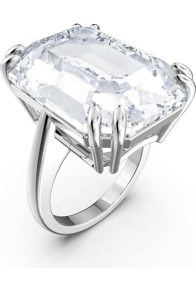 Swarovski Mesmera Rectangular Yüzük, Beyaz, Rodyum Kaplama, 55, 5600855