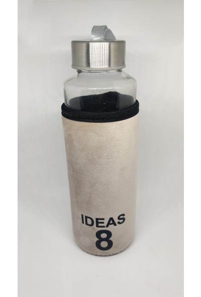 Kılıflı Cam Su Matarası 400 ml