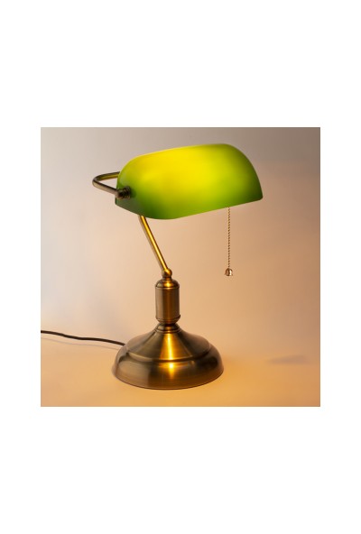 Noas Banker Masa Lambası Cam Başlıklı(Gold)