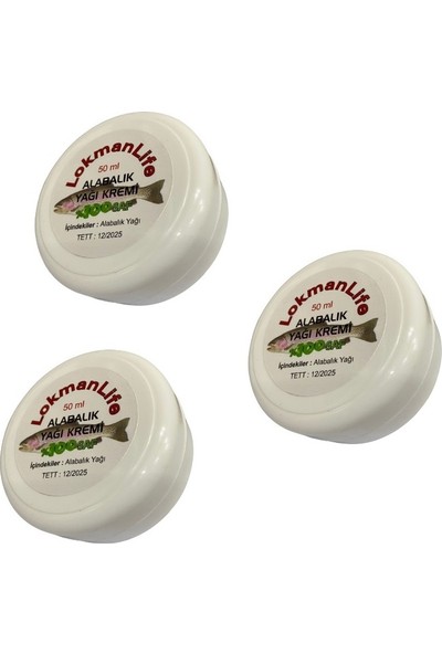 Lokman Life 3 Kutu Alabalık Yağı Kremi 3 x 50 ml Lokman Life 3 Kutu Alabalık Yağı Kremi 3 x 50 ml
