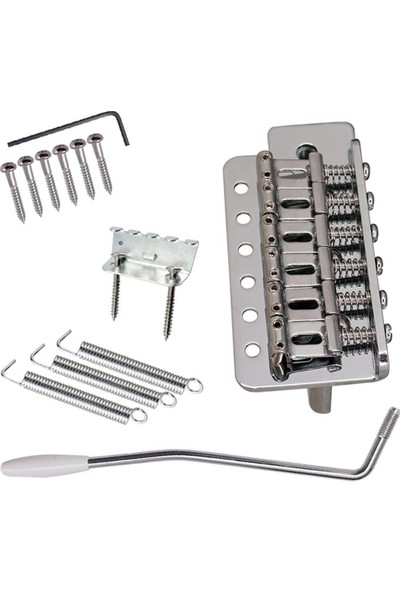 Perfk 6 Dize Düz Eyer Tremolo Köprü Sistemi Fd St Elektrik Gitar Gümüş Için( Yurt Dışından) Perfk 6 Dize Düz Eyer Tremolo Köprü Sistemi Fd St Elektrik Gitar Gümüş Için( Yurt Dışından)