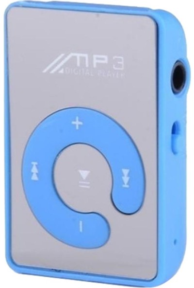 Ayna Klip Dijital USB Mp3 Müzik Çalar Desteği 1-8 GB Sd Tf Kart Mavi Ayna Klip Dijital USB Mp3 Müzik Çalar Desteği 1-8 GB Sd Tf Kart Mavi
