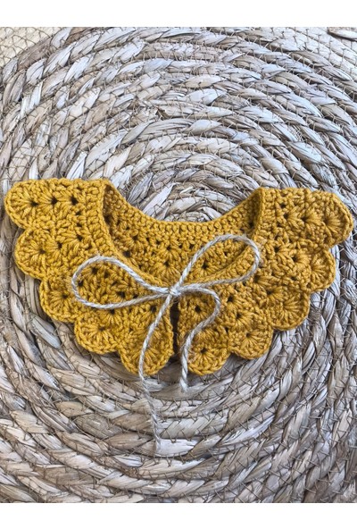 Migi Baby Kız Bebek Çocuk Vintage Yakalık/önlük El Örgüsü