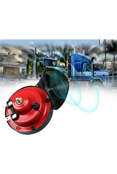 Loud 110DB 12V Siyah Elektrikli Salyangoz Boynuzu Hava Boynuzu Azgın Ses Evrensel Fi