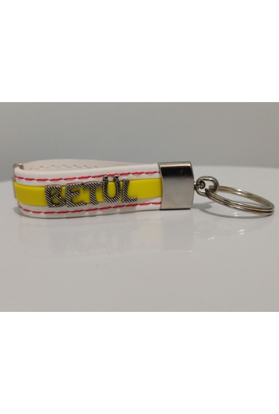 Ascellus Isimli Anahtarlık (Beyaz Kayış Üzeri Kırmızı Dikiş) Sarı Renk Ascellus Isimli Anahtarlık (Beyaz Kayış Üzeri Kırmızı Dikiş) Sarı Renk