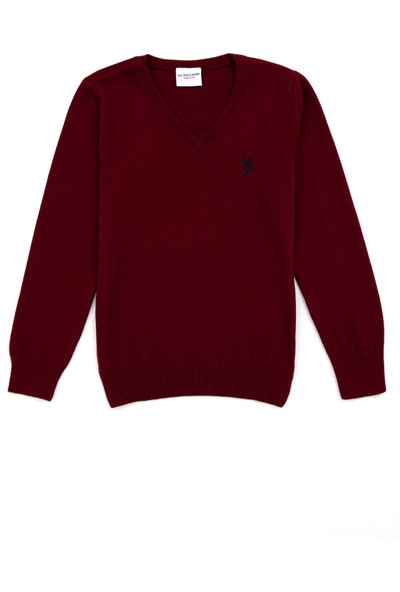 Kırmızı Triko Kazak Basic 50237156-VR014