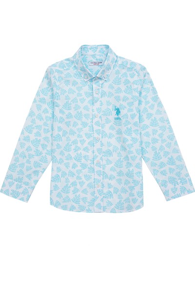 U.S. Polo Assn. Erkek Çocuk Turkuaz Gömlek Uzunkol 50247648-VR093 U.S. Polo Assn. Erkek Çocuk Turkuaz Gömlek Uzunkol 50247648-VR093