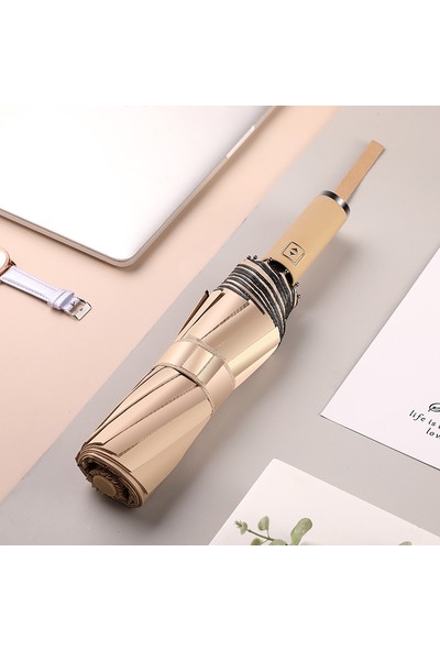 SITONGHENGQI 4YS001 Şemsiye Üç Kat On Kemik Tam Otomatik Yağmur Şemsiye Katlama Vinil Güneş Koruyucu Güneş Şemsiyesi (Yurt Dışından)