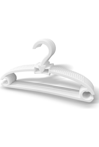 Morpanya Bebek Elbise Askısı 6 Adet Bebek Askısı Çocuk Kıyafet Askısı Beyaz Fiyonk Askı