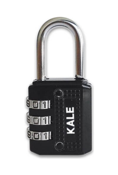 Kale Şifreli Asma Kilit Zamak Siyah KD001/20-700