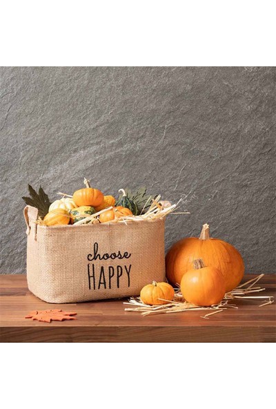 Ocean Home Choose Happy Baskılı Sepet Ocean Home Choose Happy Baskılı Sepet