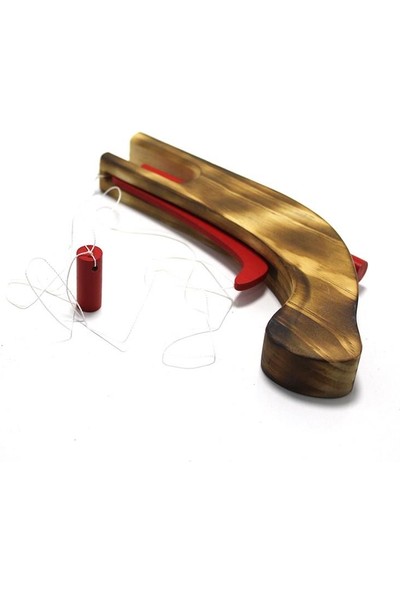 Tuuverse Ahşap Ipli Tabanca Çocuk Oyuncak