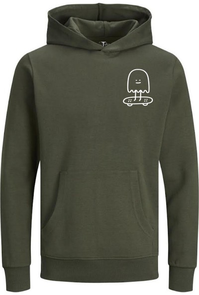 Tyke Kaykay Baskılı Sweatshirt Skater Ghost Tyke Kaykay Baskılı Sweatshirt Skater Ghost