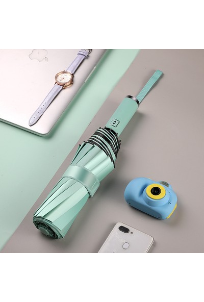 SITONGHENGQI 4YS001 Şemsiye Üç Kat On Kemik Tam Otomatik Yağmur Şemsiye Katlama Vinil Güneş Koruyucu Güneş Şemsiyesi (Yurt Dışından)