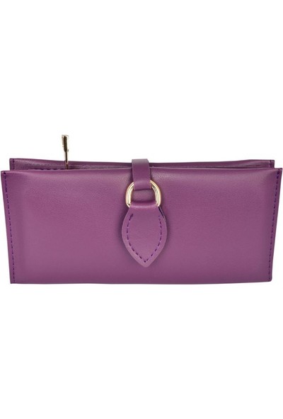 Barse Collection Yumuşak Derili Tokalı ve Çok Bölmeli Kadın Cüzdan Mor Barse Collection Yumuşak Derili Tokalı ve Çok Bölmeli Kadın Cüzdan Mor