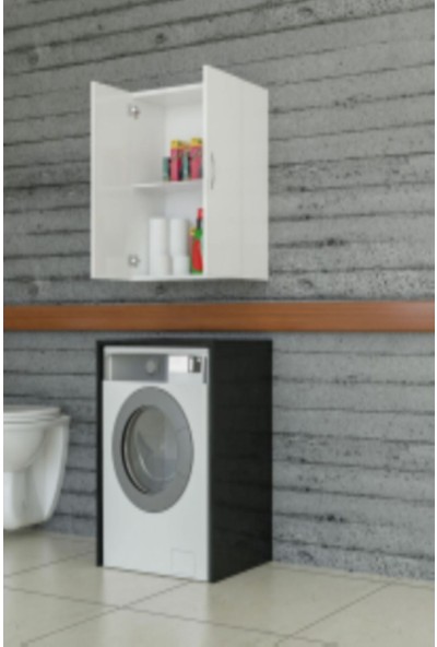 Rain Furtune 2 Kapaklı Mdf Banyo Üst Dolap