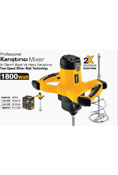 Sgs 5100 1800 W Profesyonel Boya ve Harç Karıştırıcı Mikser